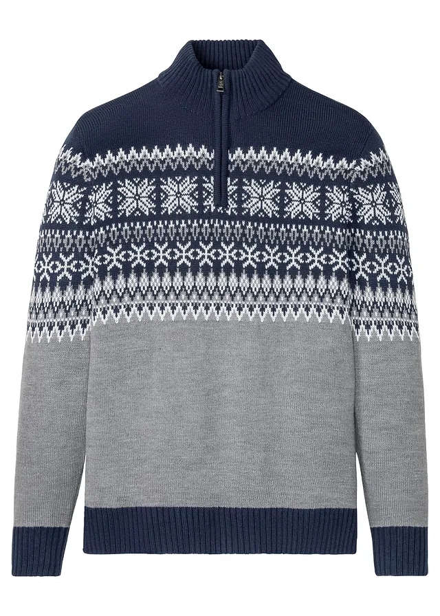 Pulover norvegian cu guler troyer • preţ 89,90 lei • magazin bonprix