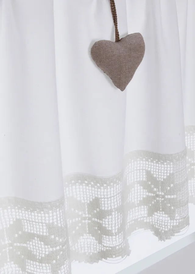 Perdea cu inimi, bumbac bio • preţ de la 49,90 lei • magazin bonprix