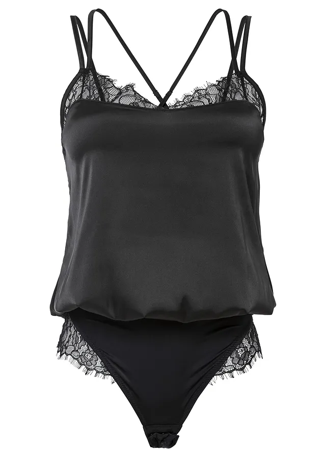 Body string din satin, fără arcuri • preţ 69,90 lei • magazin bonprix