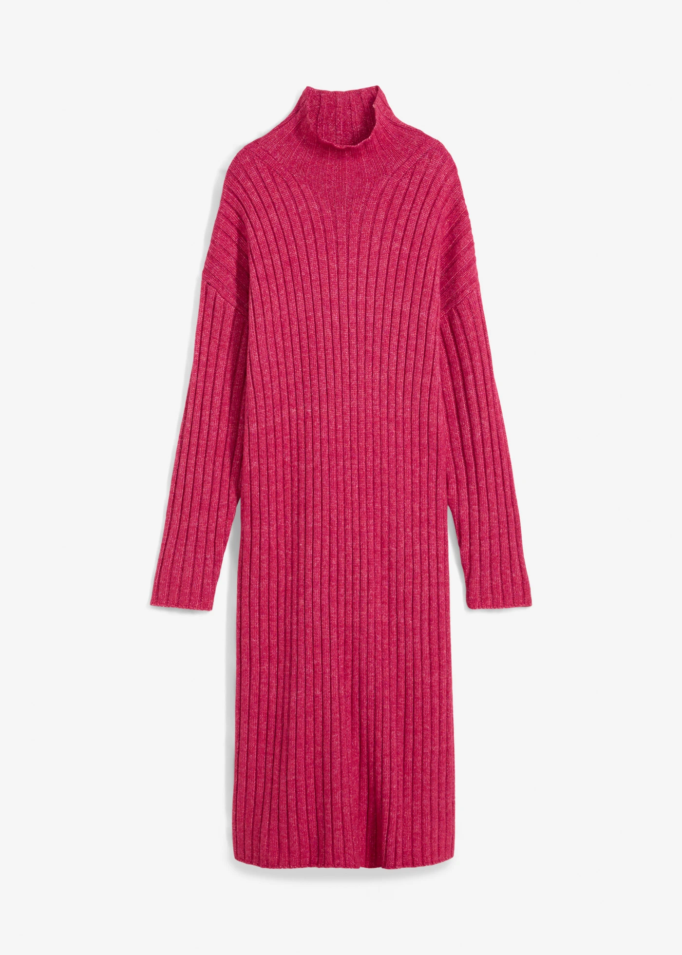 Rochie tricotată cu model ripsat grob roşu-mov-ecru melanj • preţ 124 ...