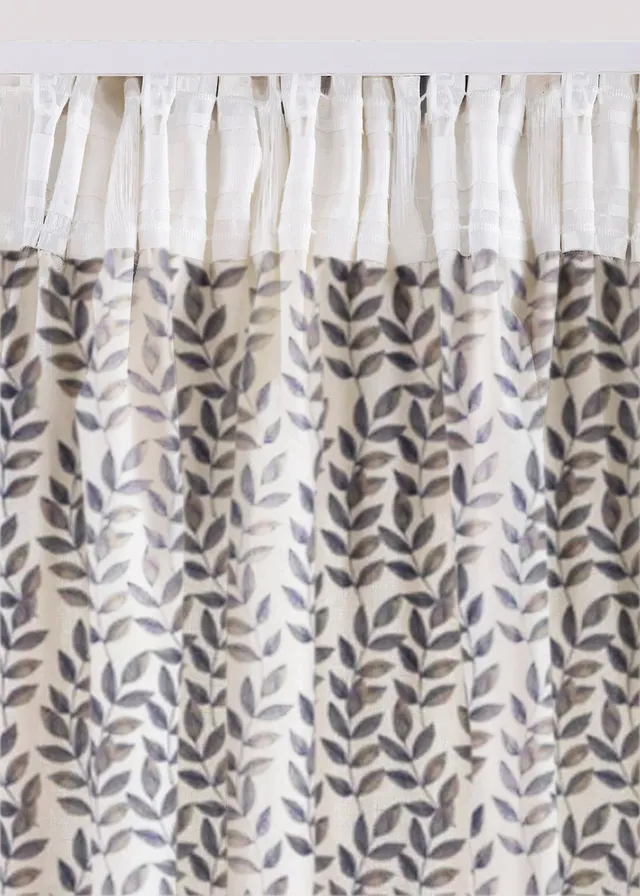Draperie cu print cu frunze, din bumbac bio (1buc.) • preţ de la 109,90 ...