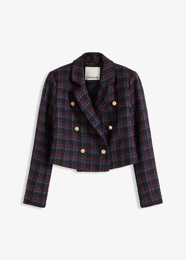 Sacou bouclé cadrilat • preţ 99,90 lei • magazin bonprix