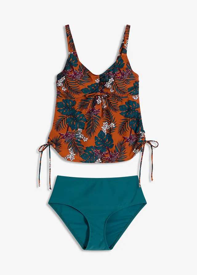 Minimizer tankini (2-dlg. set) bruin gebloemd • Prijs € 21,99 • bonprix ...