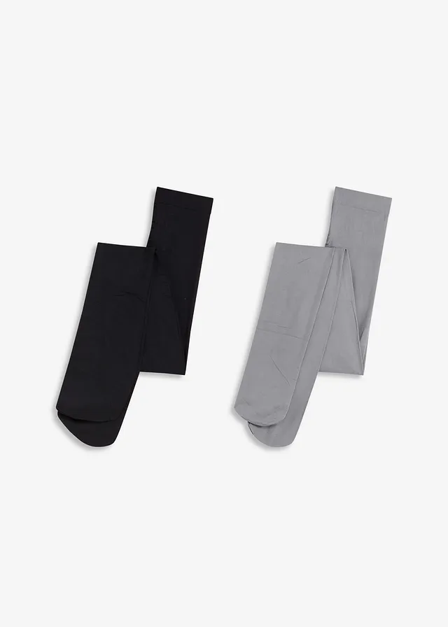 Lot de 2 collants noir/gris • Prix 15,99 € • Boutique bonprix